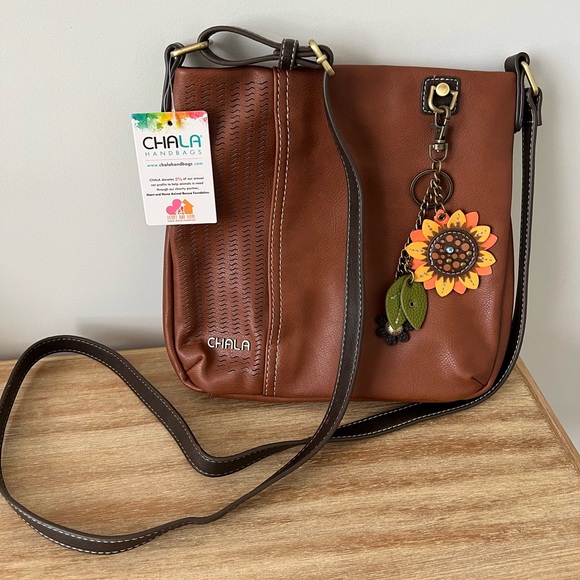 Chala | Bags | Bnwt Chaka Brown Vegan Leather Crossbody Bag | Poshmark